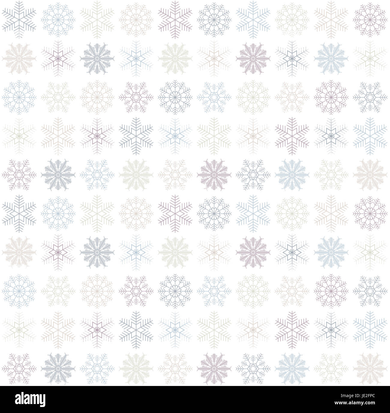 seamless blue and white colored snowflake background Stock Photo - Alamy