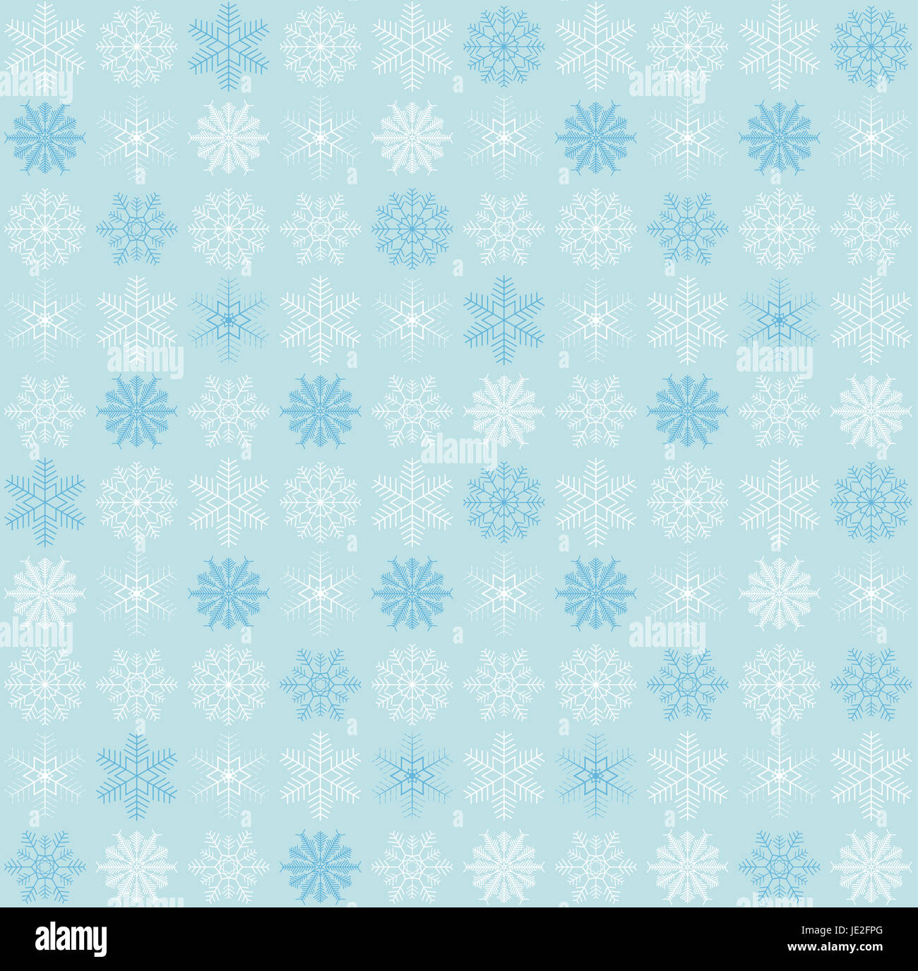 seamless blue and white colored snowflake background Stock Photo - Alamy