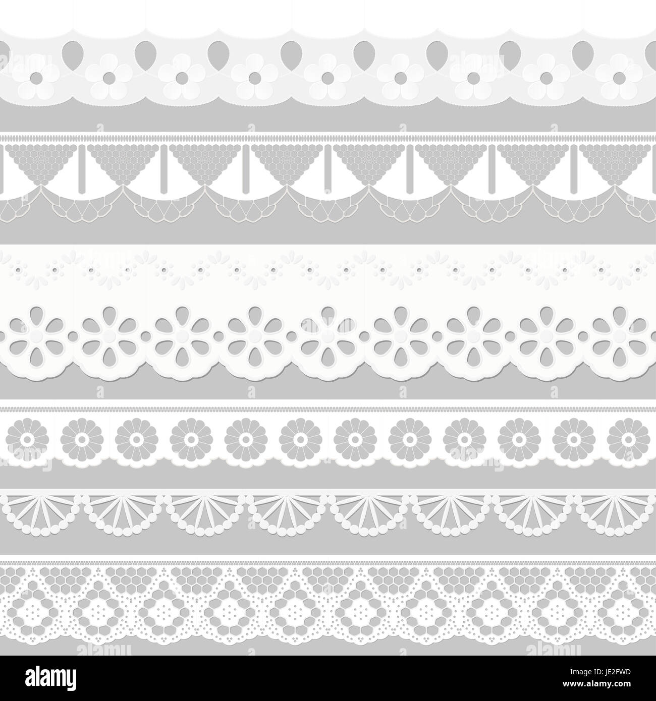 big collection seamless tissue ribbons - festoons Stock Photo - Alamy