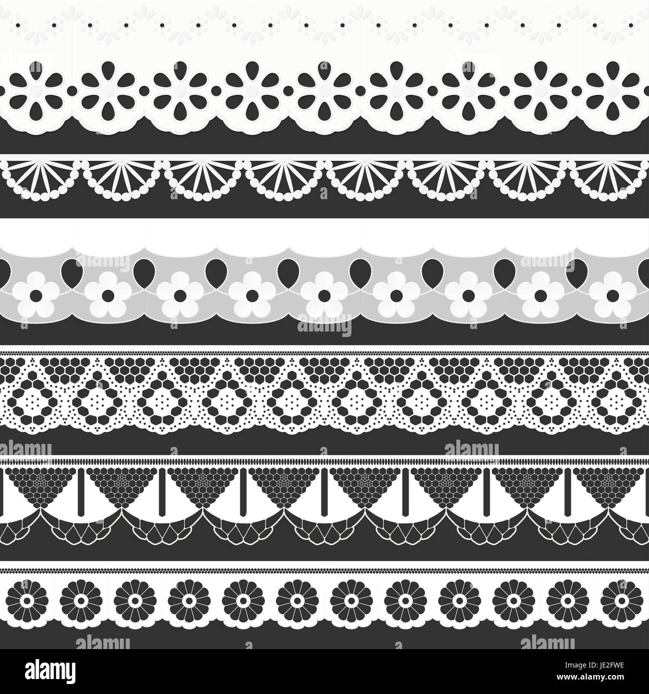big collection seamless tissue ribbons - festoons Stock Photo - Alamy