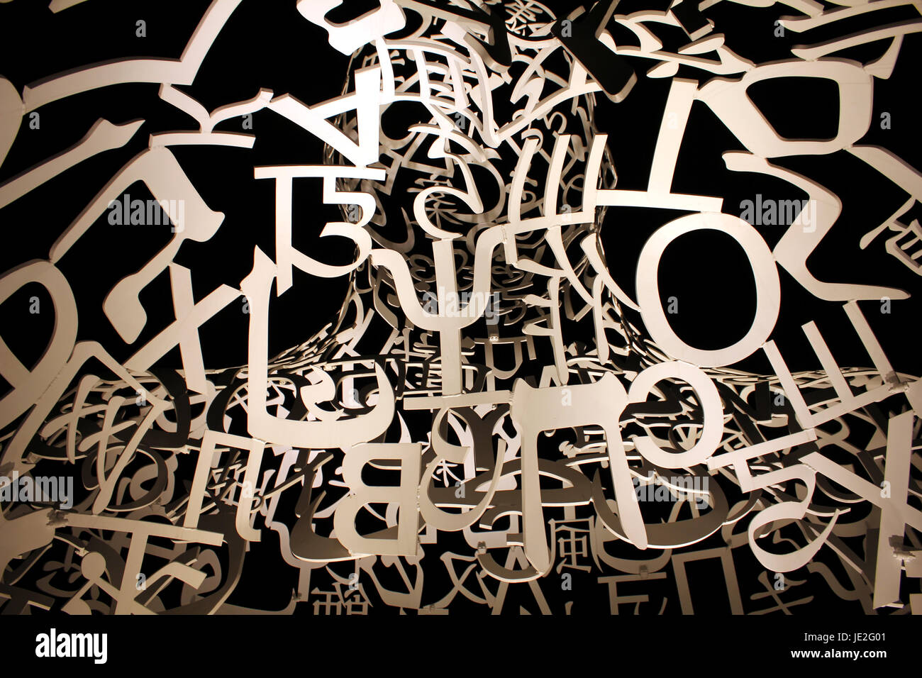 sculpture letters and characters Stock Photo - Alamy