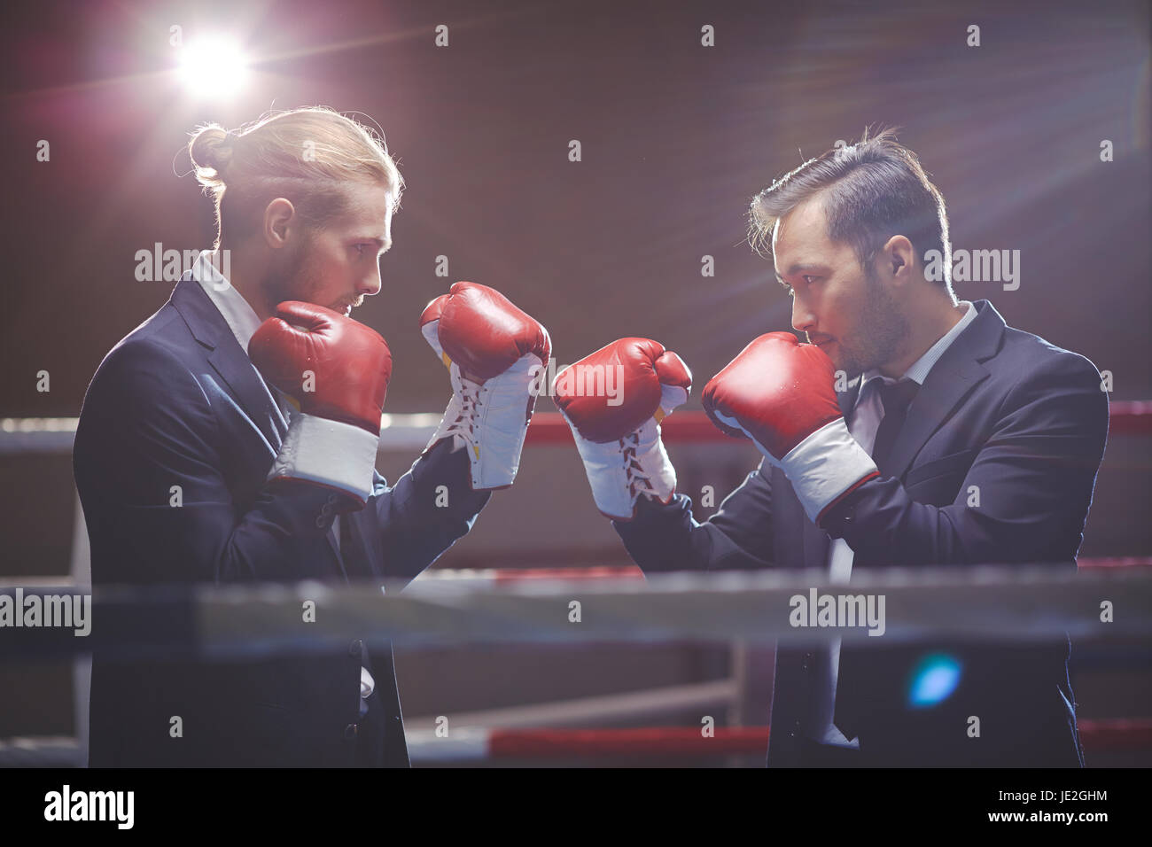 Male attacking another male hi-res stock photography and images - Alamy