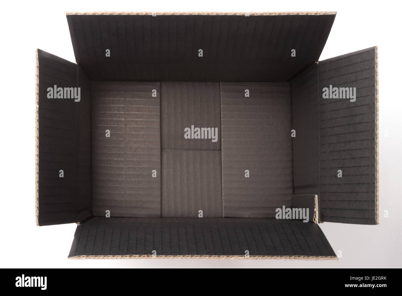 empty black corrugated carton inside Stock Photo - Alamy