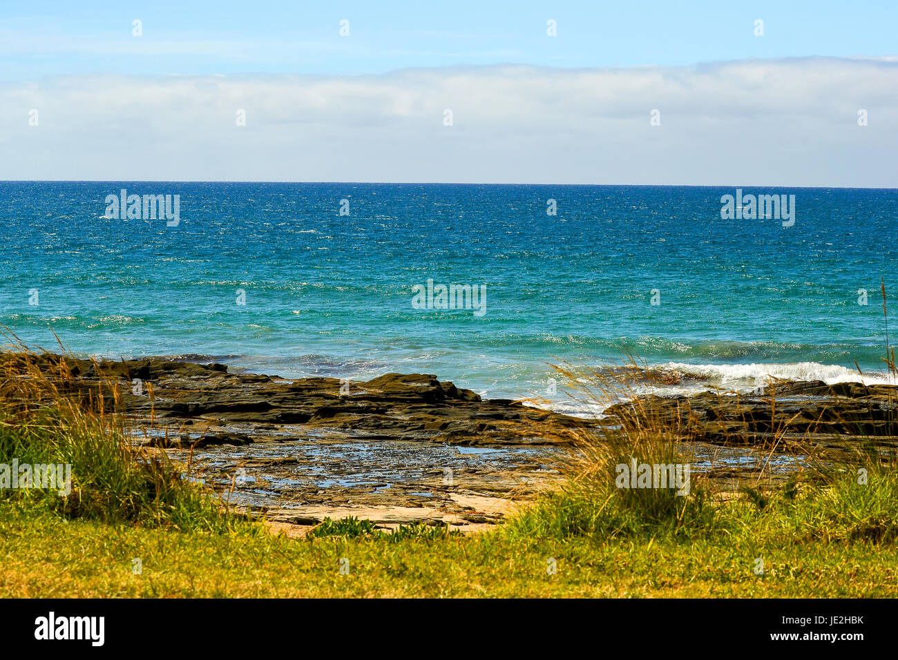 All shades of blue of the Pacific ocean. The Australian coast Stock ...
