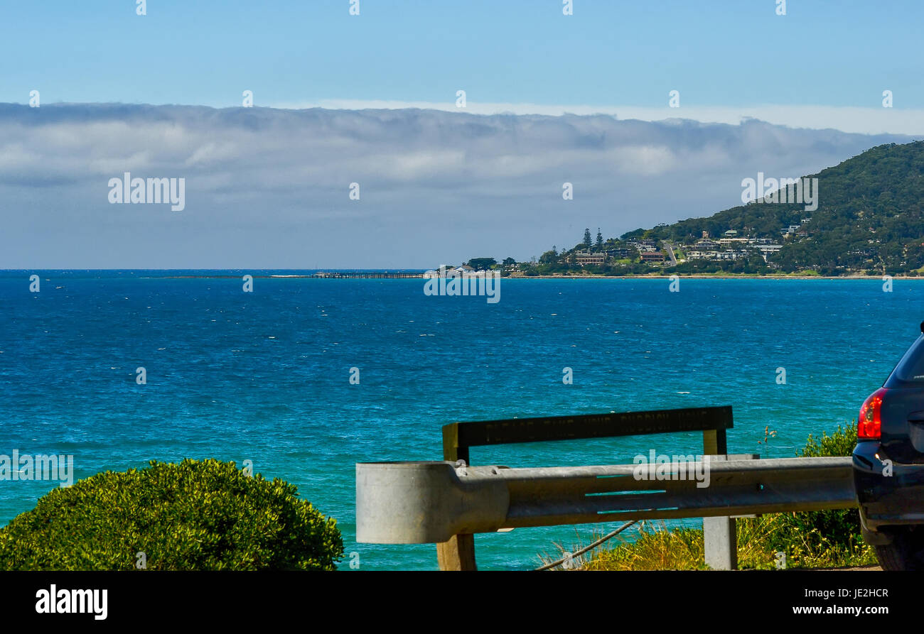 All shades of blue of the Pacific ocean. The Australian coast Stock ...