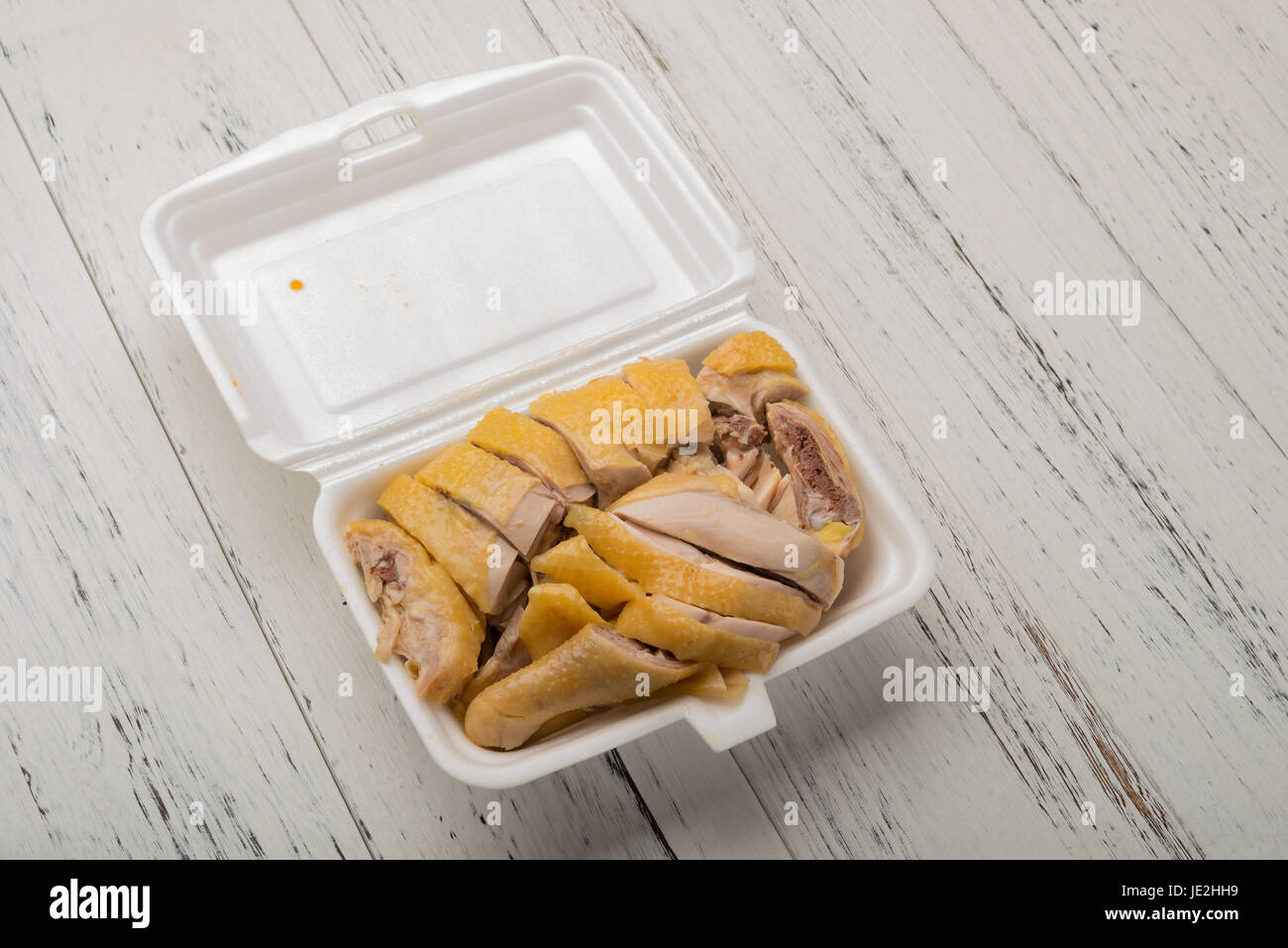 studio shoot of take out fast food of boiled chicken Stock Photo - Alamy