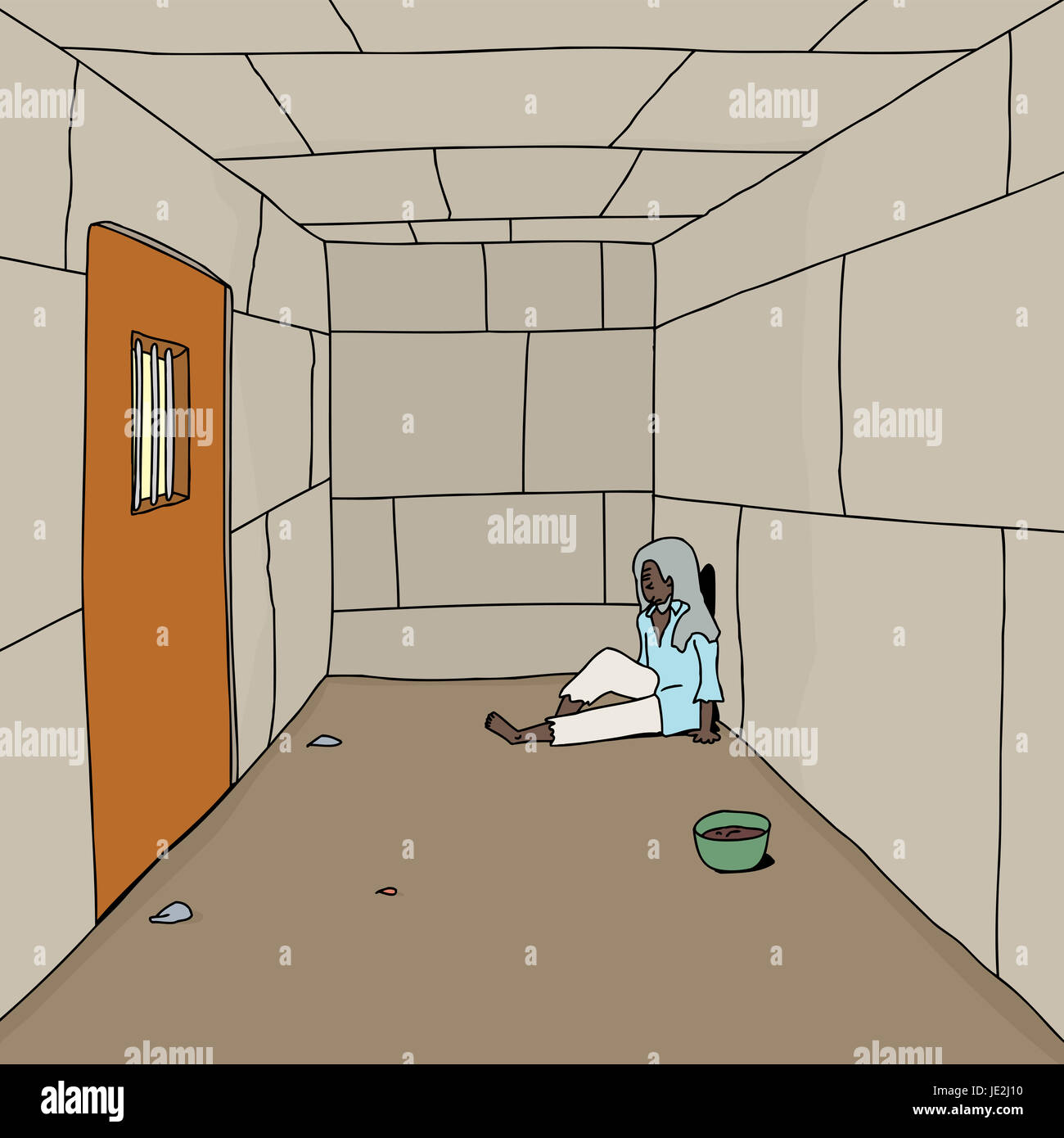 Old man in prison cell hi-res stock photography and images - Alamy