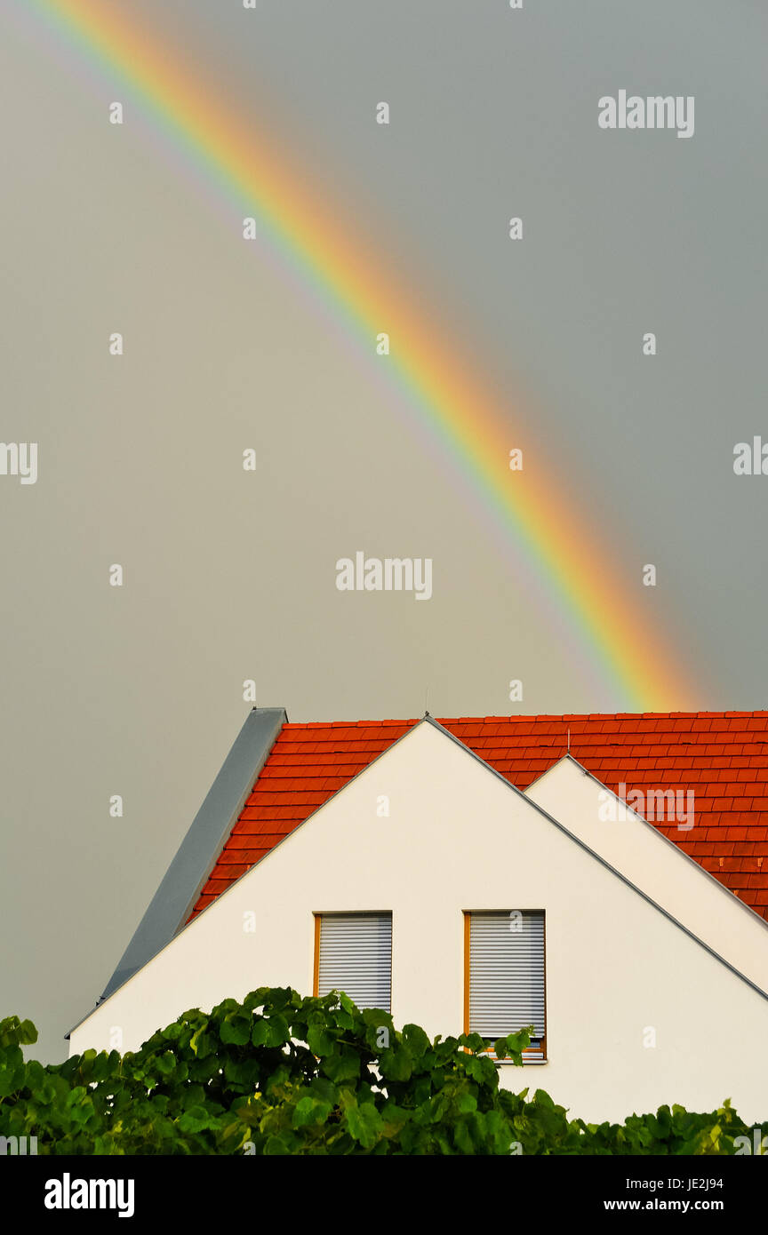 rainbow over house Stock Photo - Alamy