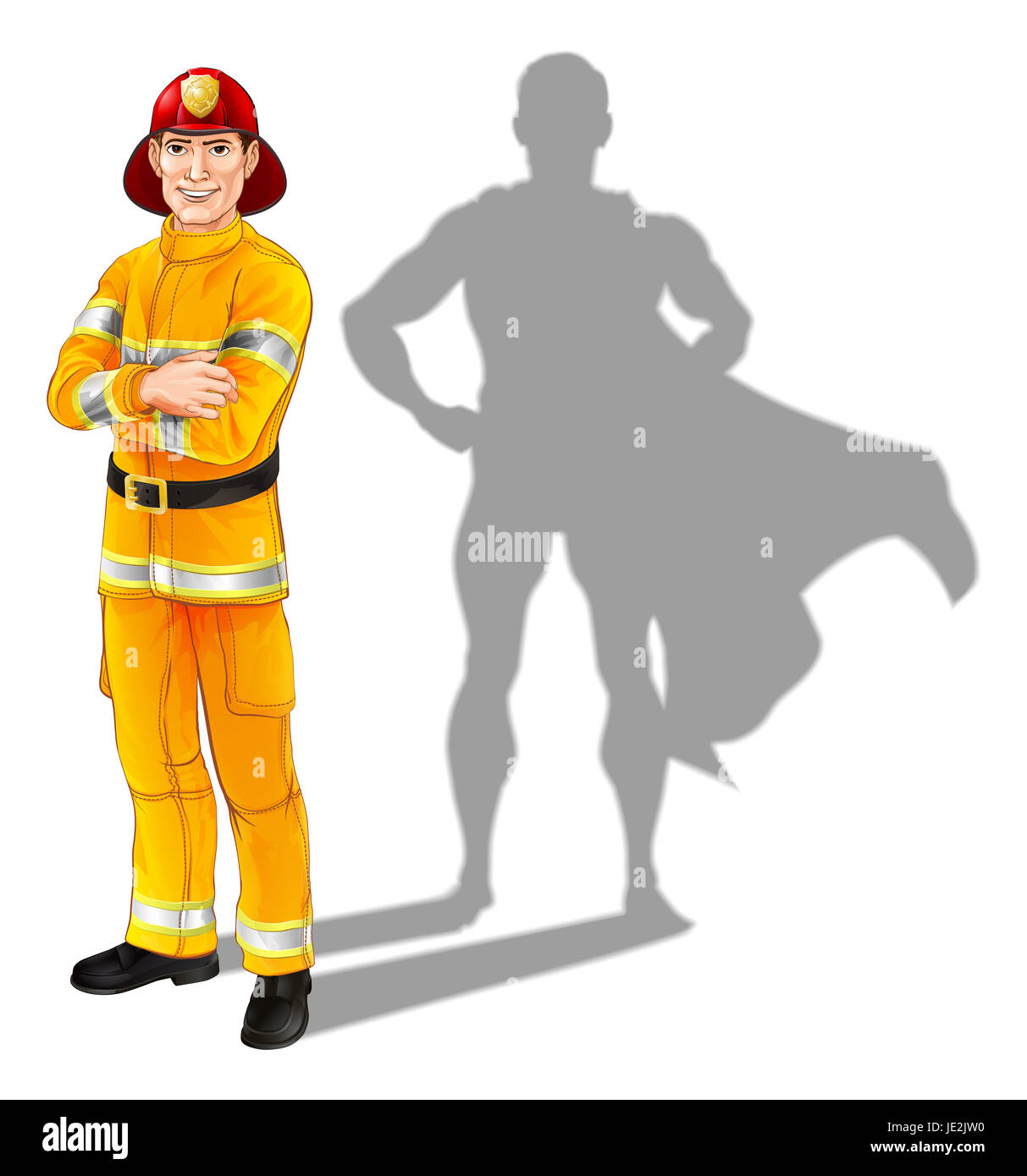 Vector silhouette fireman hi-res stock photography and images - Alamy