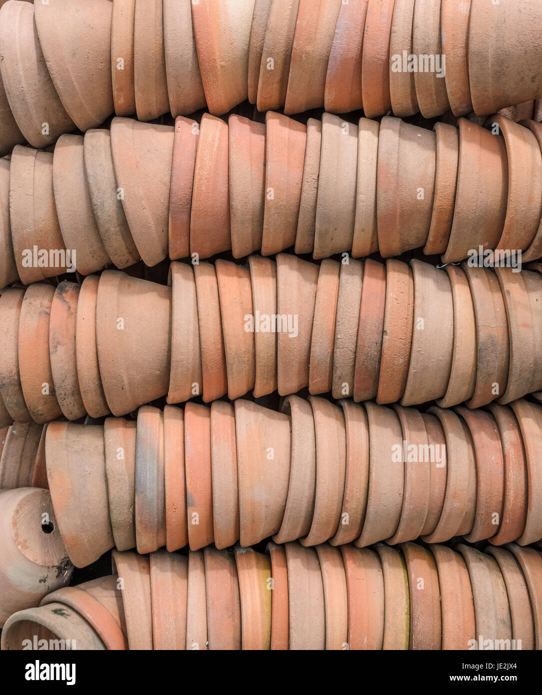 Stack of terra cotta flower pots Stock Photo - Alamy