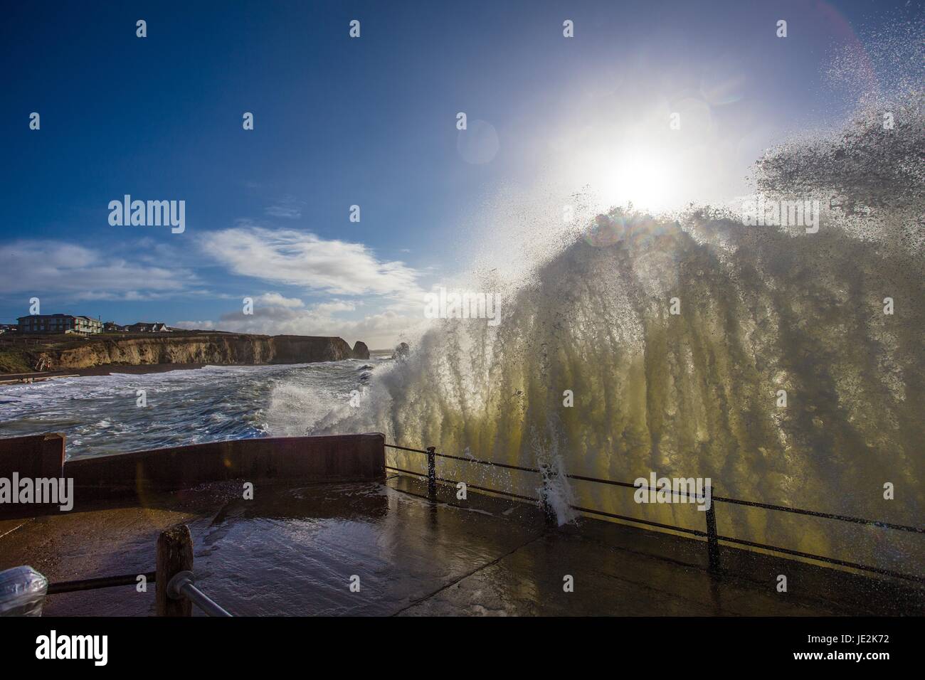 Storm causes huge waves hi-res stock photography and images - Alamy