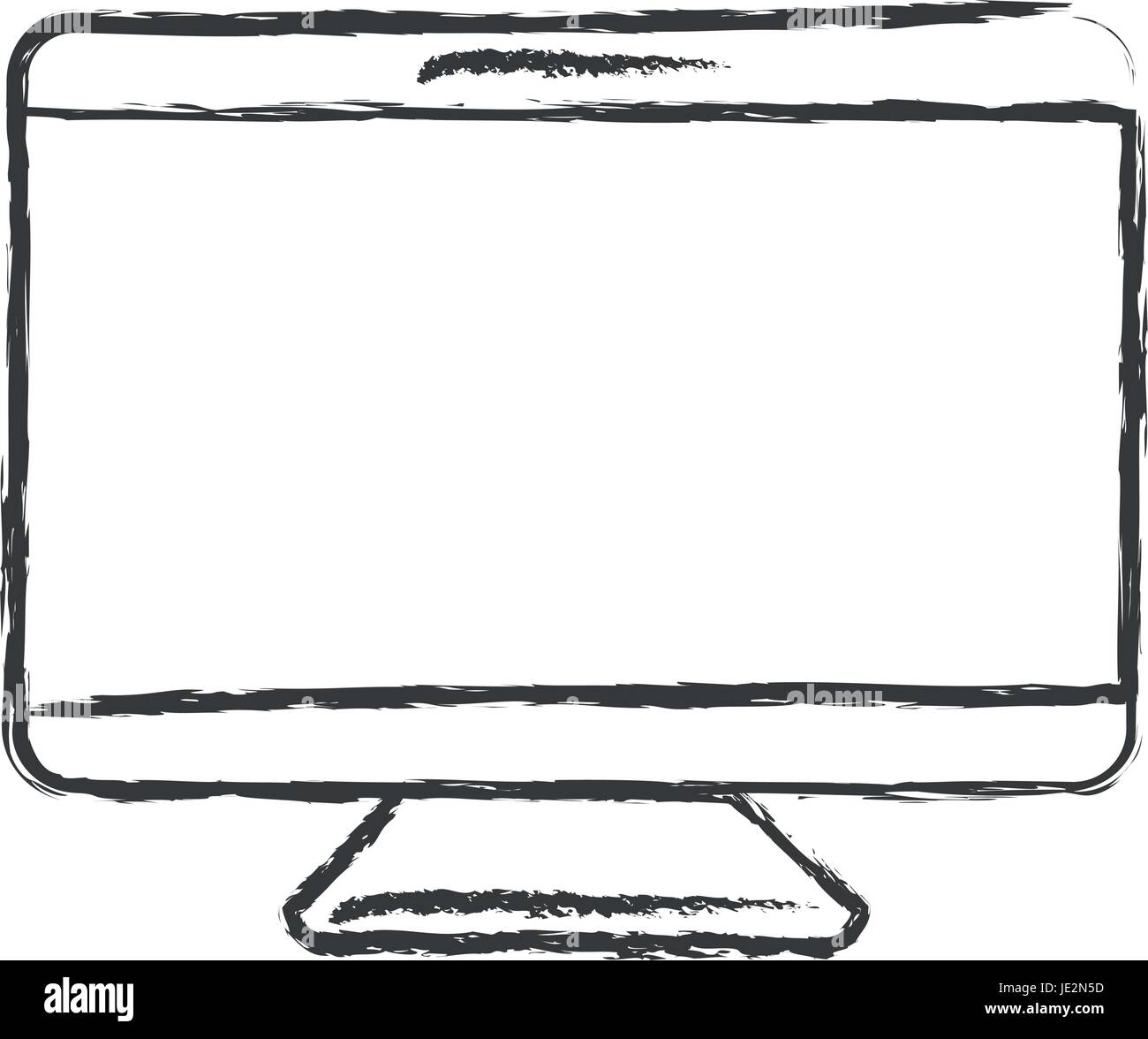 monochrome blurred silhouette of screen monitor Stock Vector Image & Art - Alamy