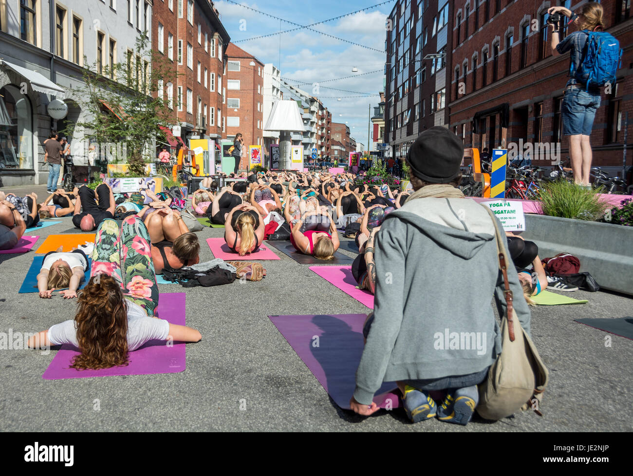 Sweden. 21st June, 2017. As part of the international Yoga day a free ...