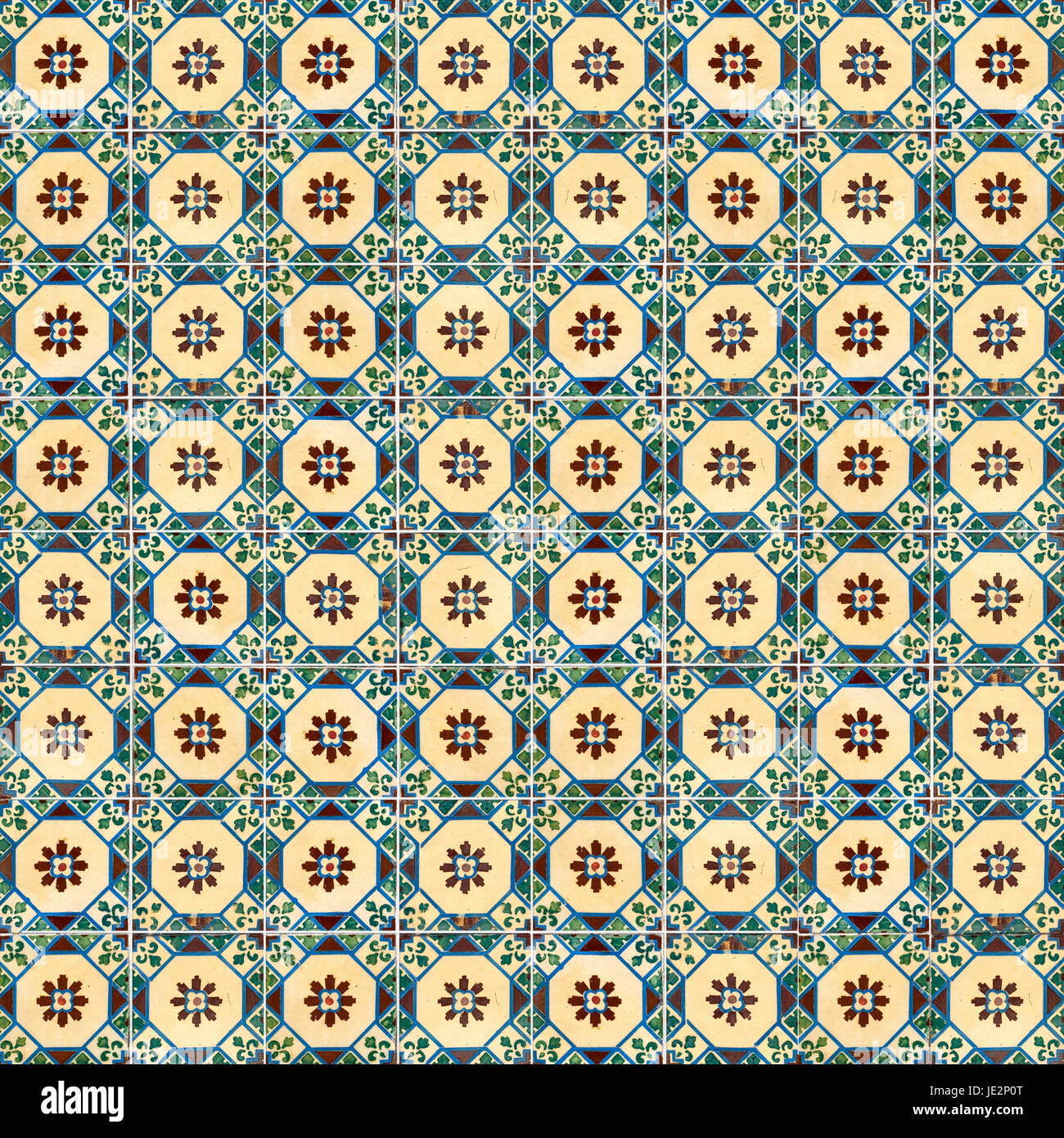 Seamless tile pattern of ancient ceramic tiles Stock Photo - Alamy