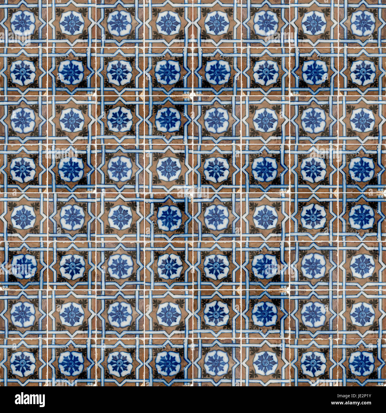 Seamless tile pattern of ancient ceramic tiles Stock Photo - Alamy