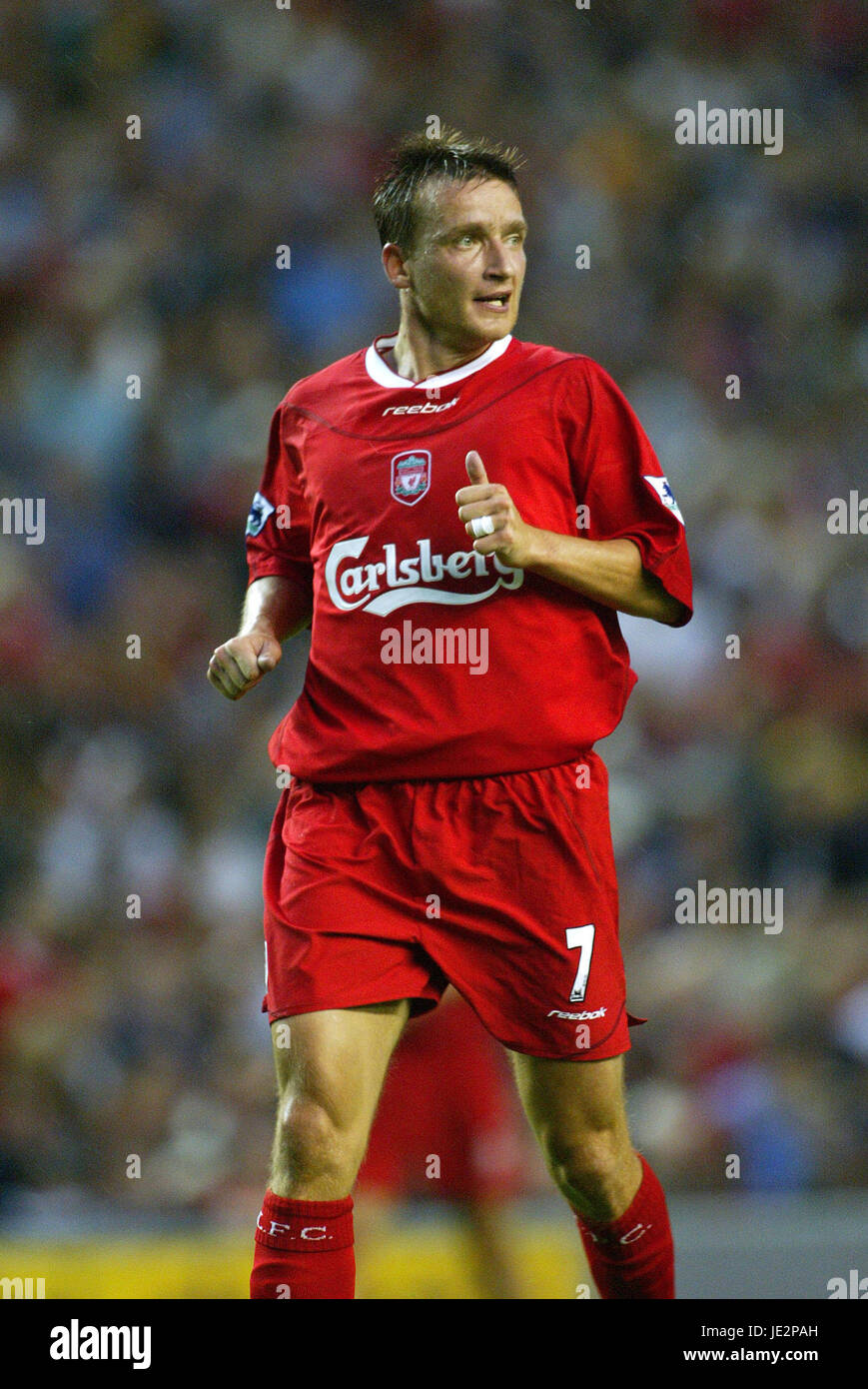 VLADIMIR SMICER LIVERPOOL FC ANFIELD LIVERPOOL 30 July 2002 Stock Photo ...