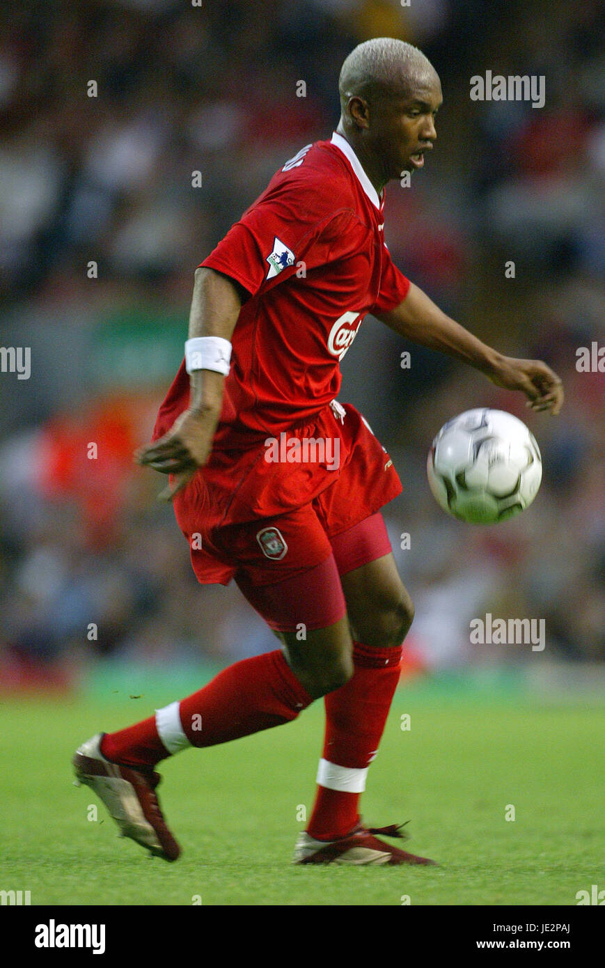 EL HADJI DIOUF LIVERPOOL FC ANFIELD LIVERPOOL 30 July 2002 Stock Photo ...