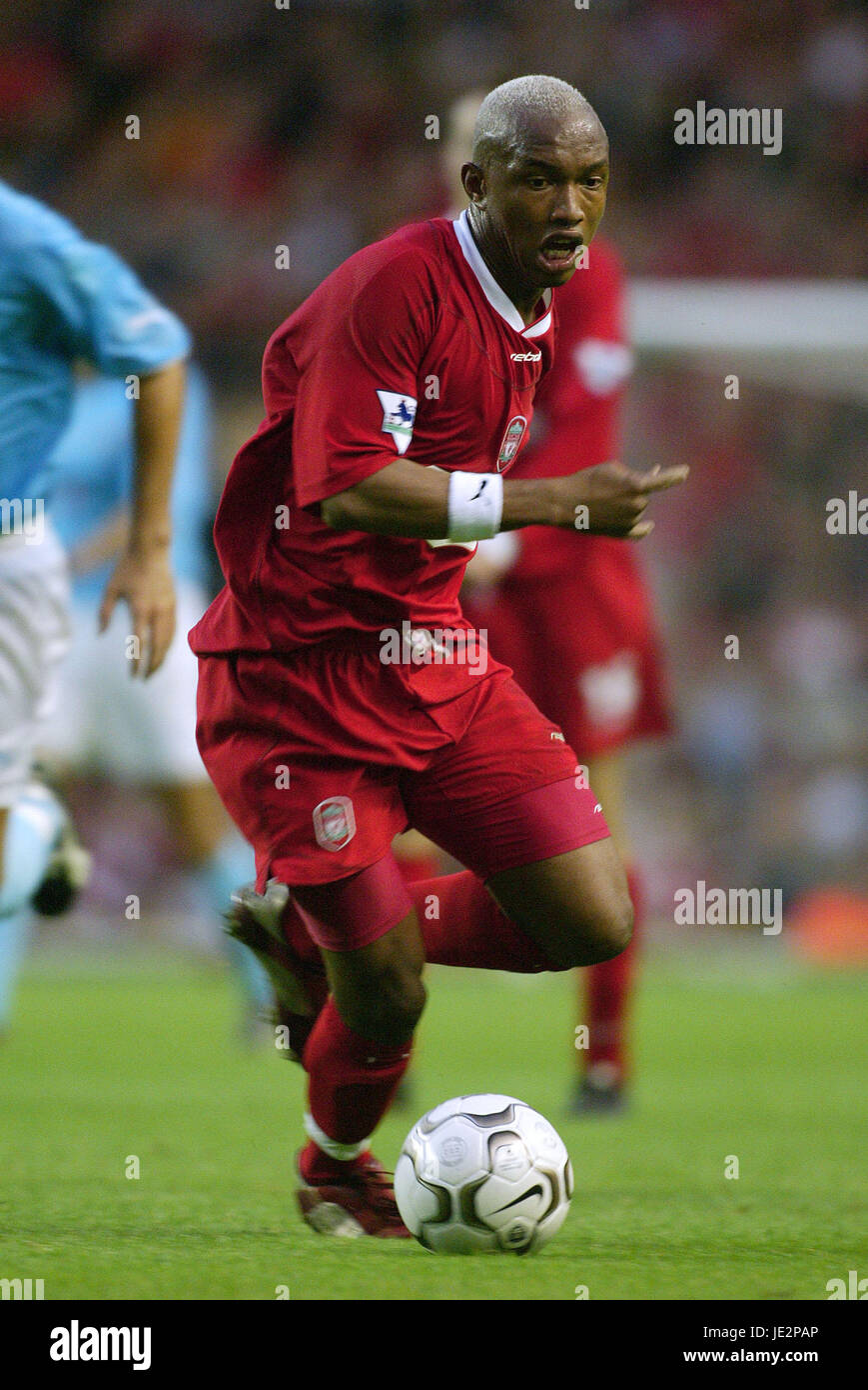 EL HADJI DIOUF LIVERPOOL FC ANFIELD LIVERPOOL 30 July 2002 Stock Photo ...