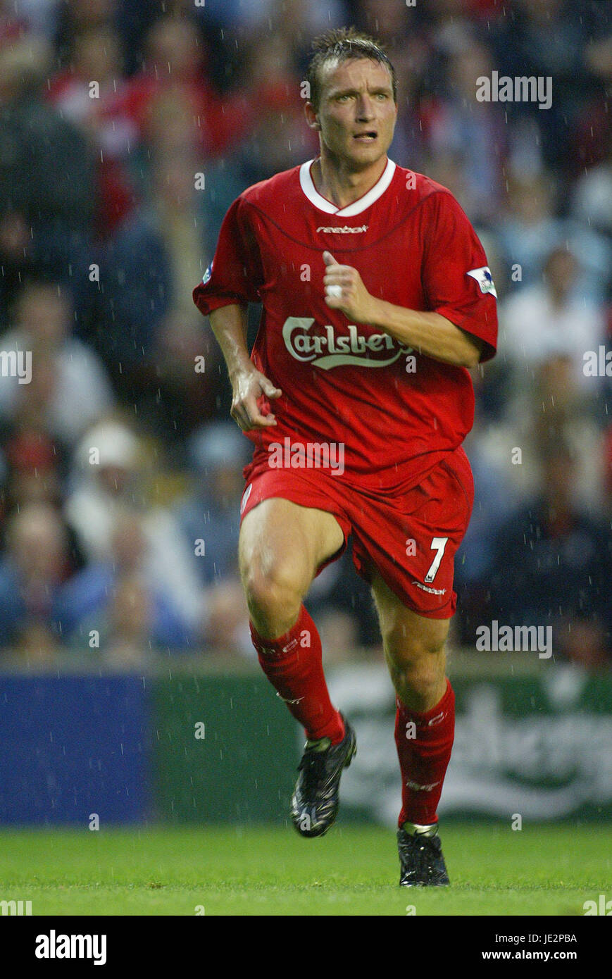 VLADIMIR SMICER LIVERPOOL FC ANFIELD LIVERPOOL 30 July 2002 Stock Photo ...