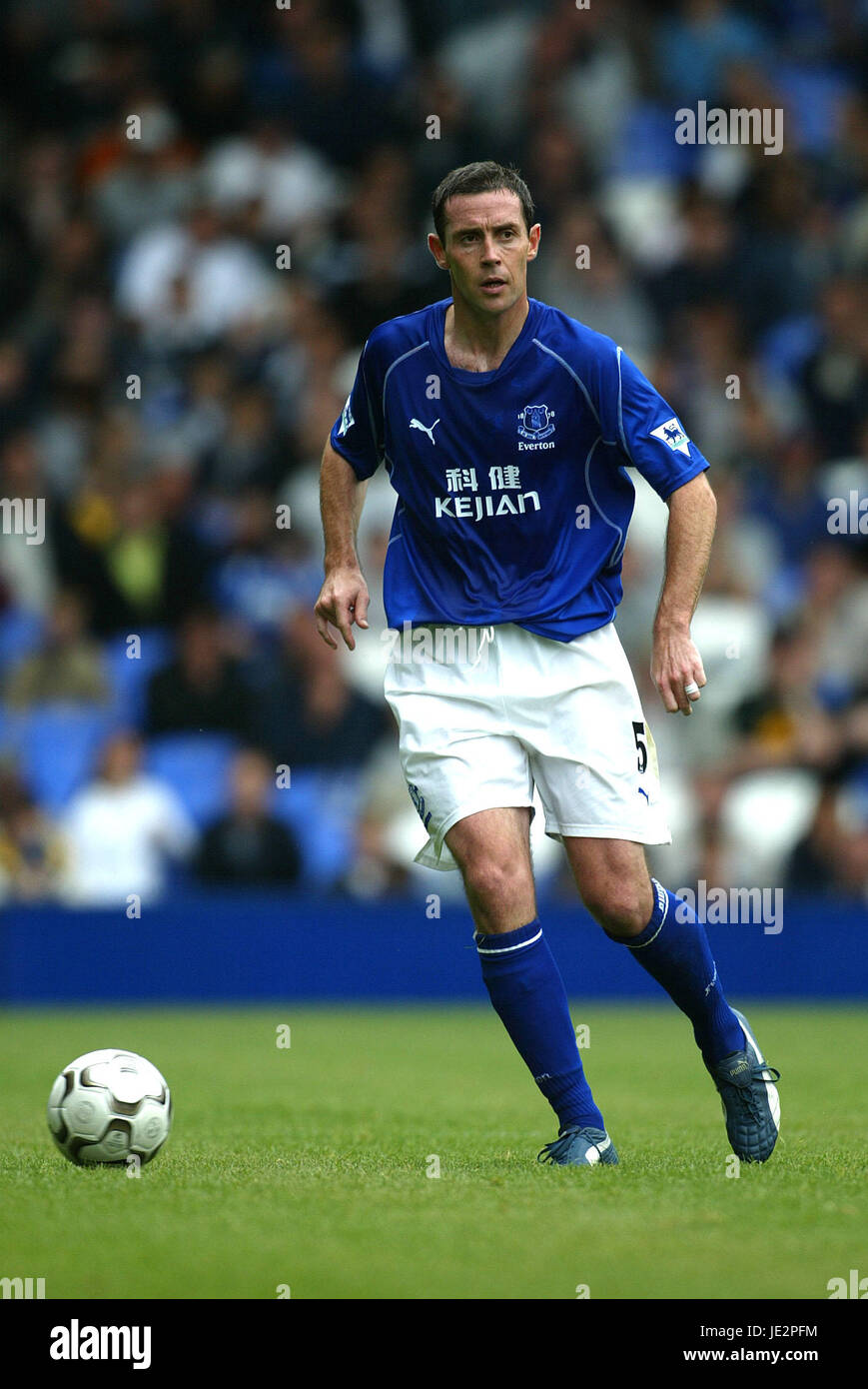DAVID WEIR EVERTON FC GOODISON PARK LIVERPOOL 10 August 2002 Stock ...