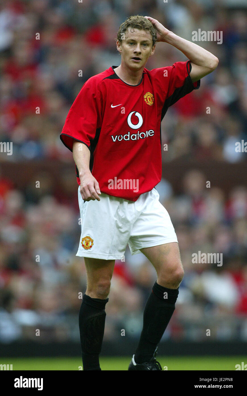 OLE GUNNAR SOLSKJAER MANCHESTER UNITED FC OLD TRAFFORD MANCHESTER ...