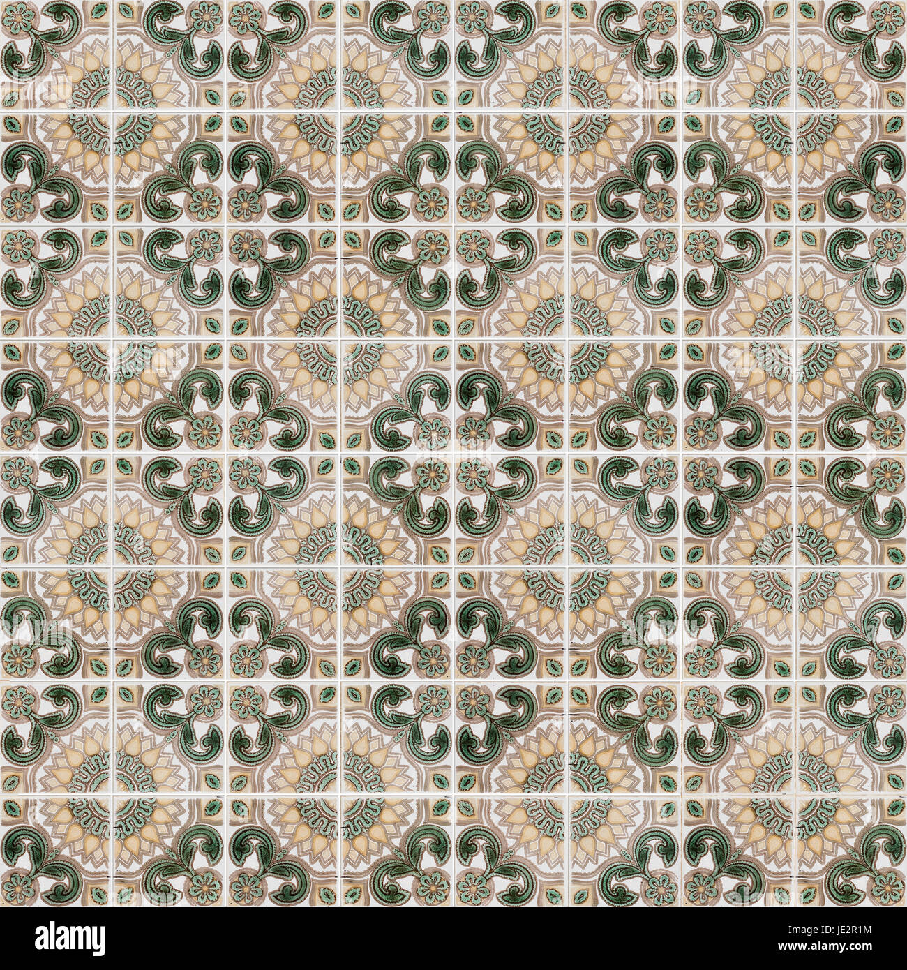 Seamless tile pattern of ancient ceramic tiles Stock Photo - Alamy