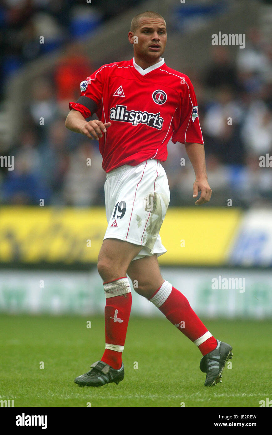 LUKE YOUNG CHARLTON ATHLETIC FC REEBOK STADIUM BOLTON BOLTON 25 August ...