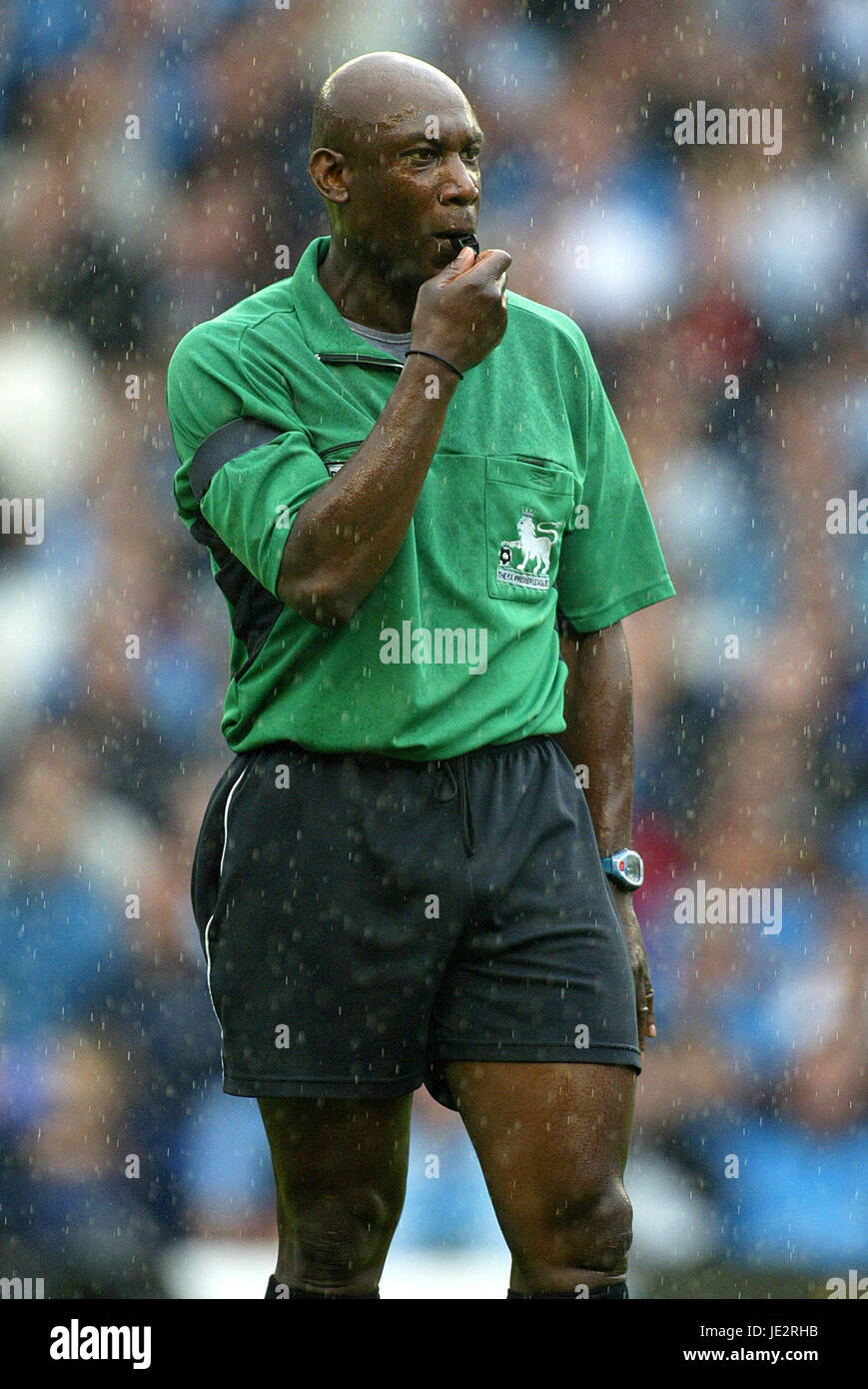 URIAH RENNIE FOOTBALL REFEREE MAINE ROAD MANCHESTER 24 August 2002 ...