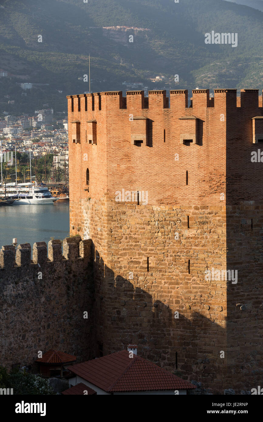 Kizil Kule or Red Tower in Alanya, Antalya, Turkey Stock Photo - Alamy