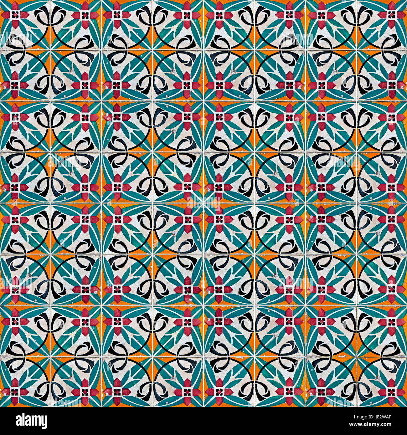 Seamless tile pattern of ancient ceramic tiles Stock Photo - Alamy