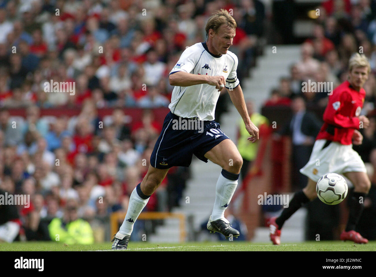 TEDDY SHERINGHAM TOTTENHAM HOTSPUR FC OLD TRAFFORD MANCHESTER ENGLAND ...