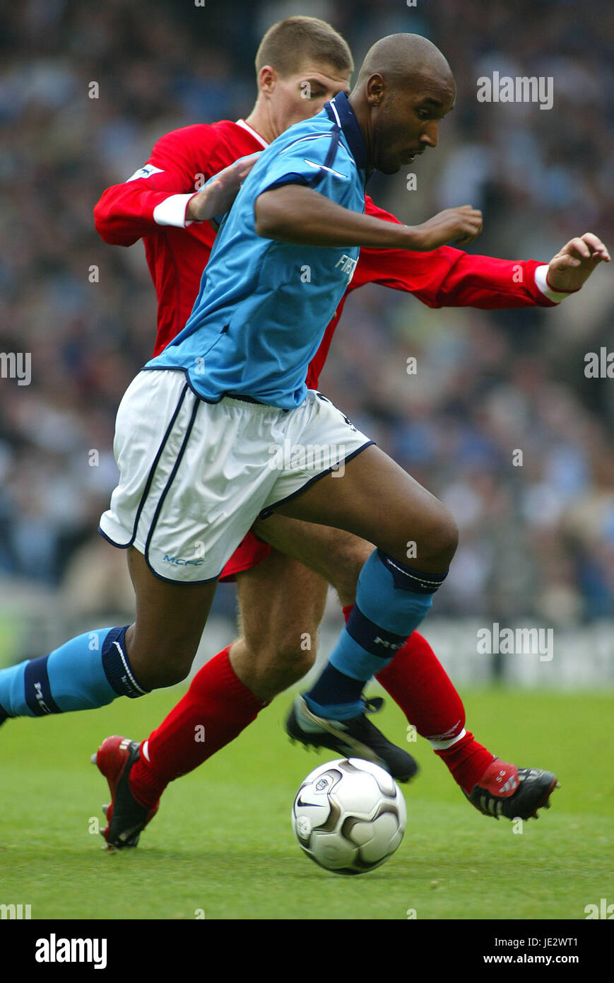 NICOLAS ANELKA, STEVEN GERRARD, MANCHESTER CITY V LIVERPOOL FC ...