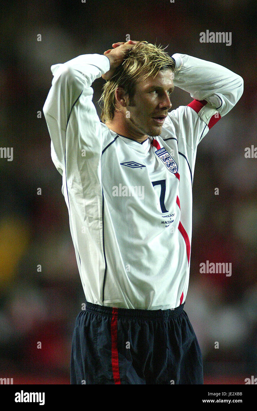DAVID BECKHAM ENGLAND & MANCHESTER UNITED FC 16 October 2002 Stock ...