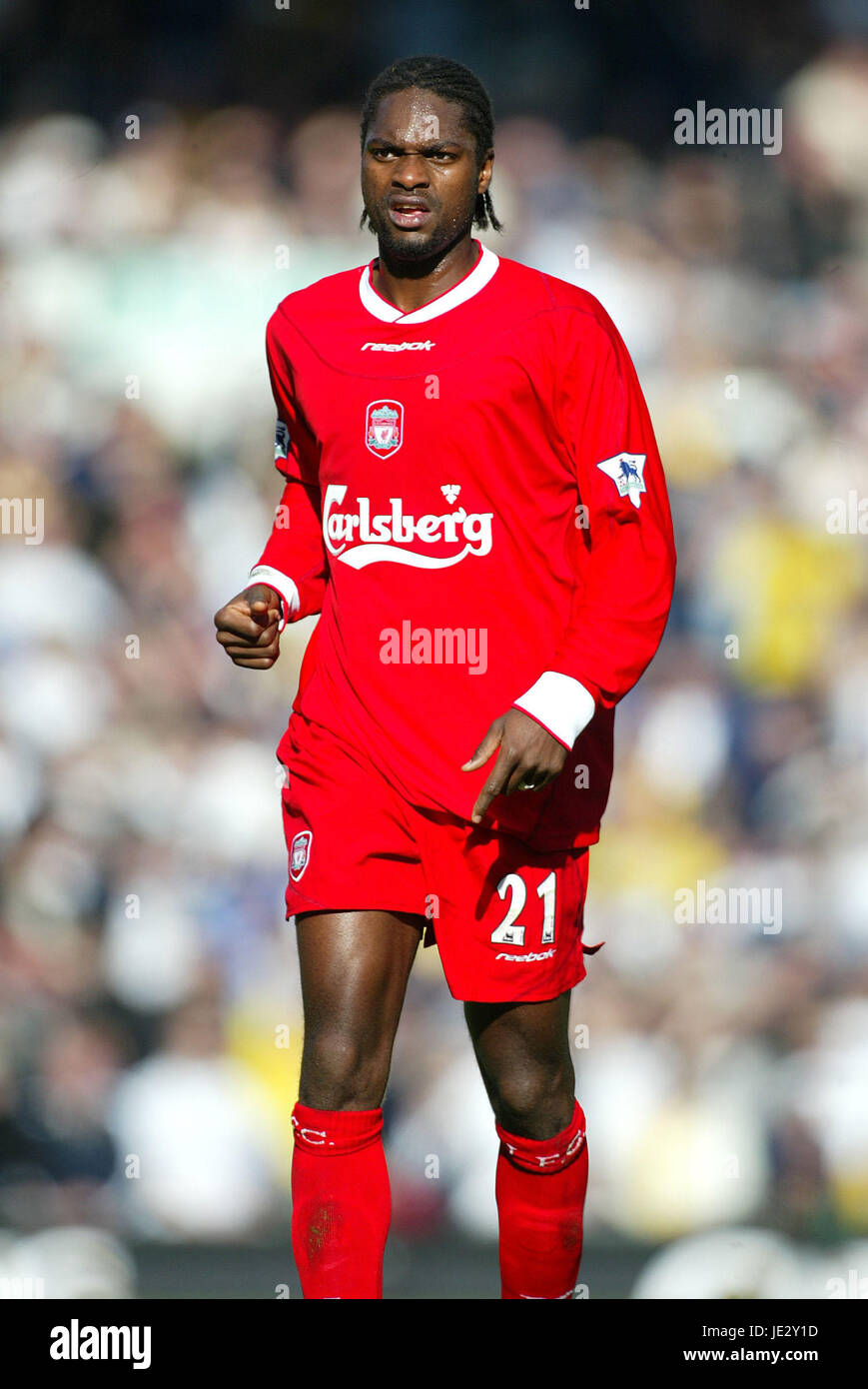 SALIF DIAO LIVERPOOL FC ELLAND ROAD LEEDS 19 October 2002 Stock Photo ...