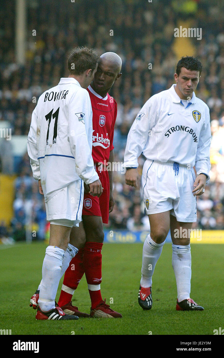 LEE BOWYER & EL HADJI DIOUF LEEDS UNITED V LIVERPOOL ELLAND ROAD LEEDS ...