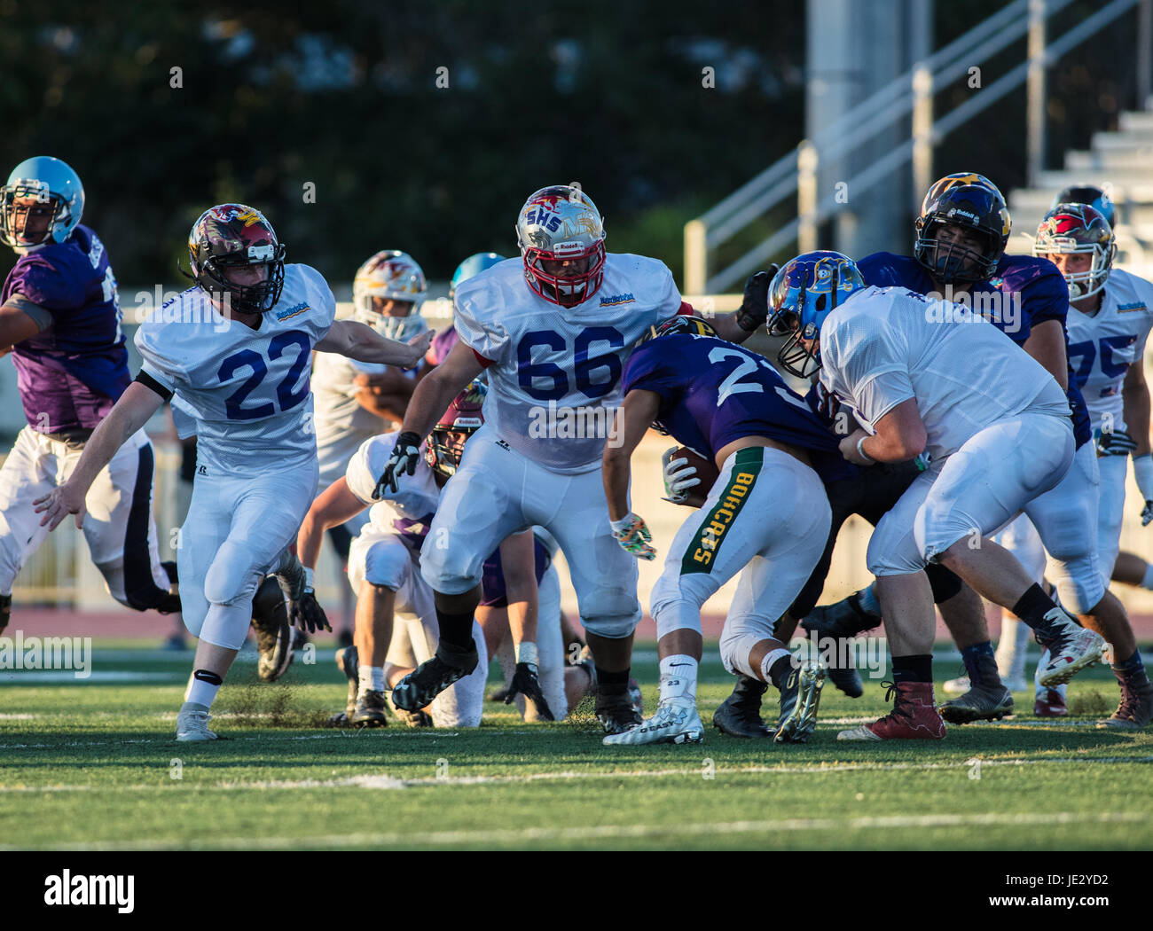 NORCAL Lions Club Football All Stars action in Oroville, California ...