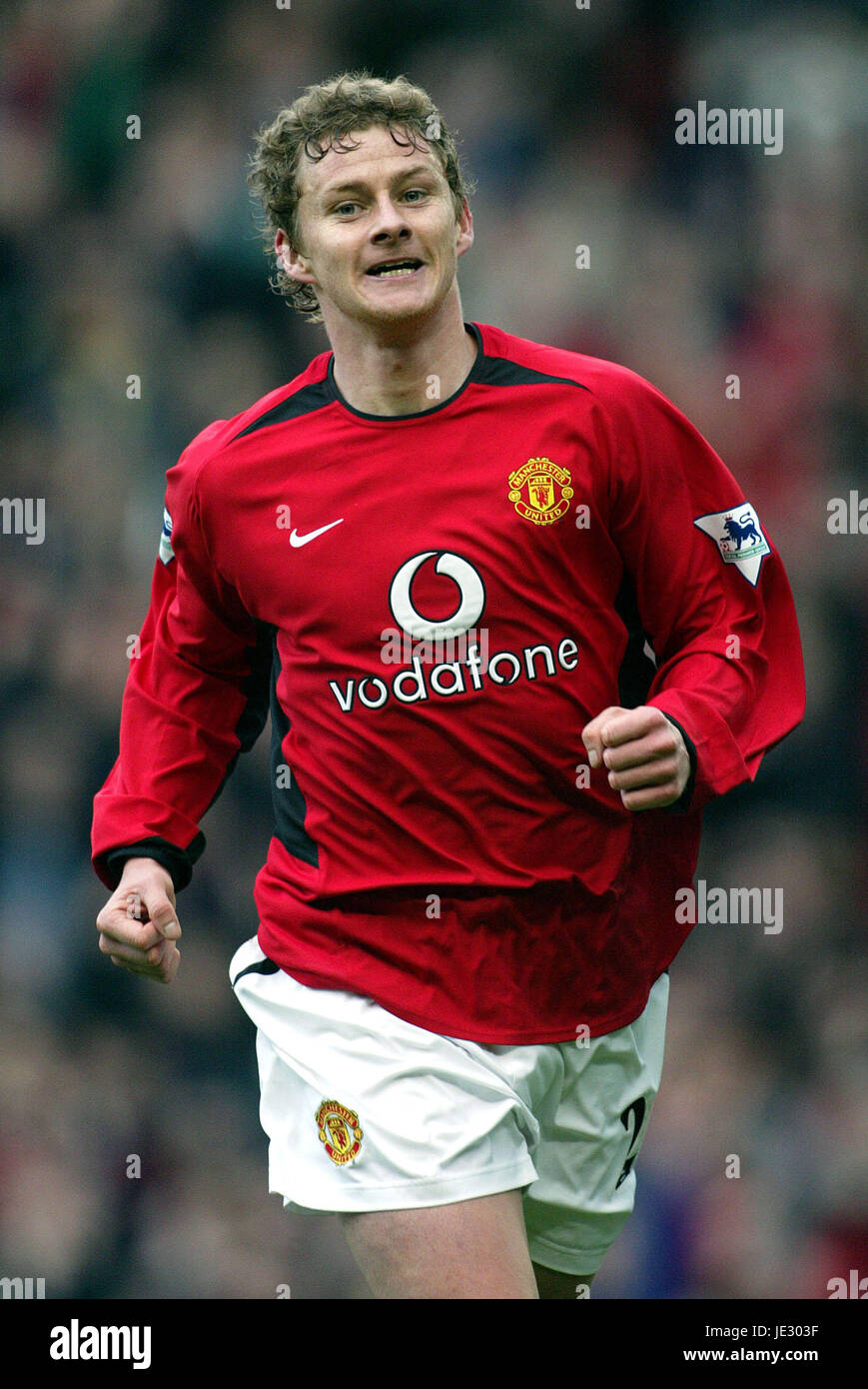 OLE GUNNAR SOLSKJAER MANCHESTER UNITED FC OLD TRAFFORD MANCHESTER ...