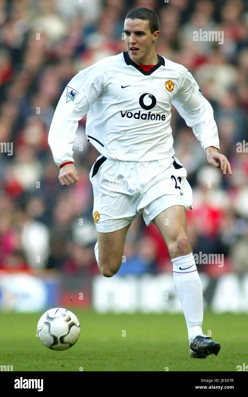 JOHN O'SHEA. MANCHESTER UNITED FC ANFIELD LIVERPOOL 01 December 2002 ...
