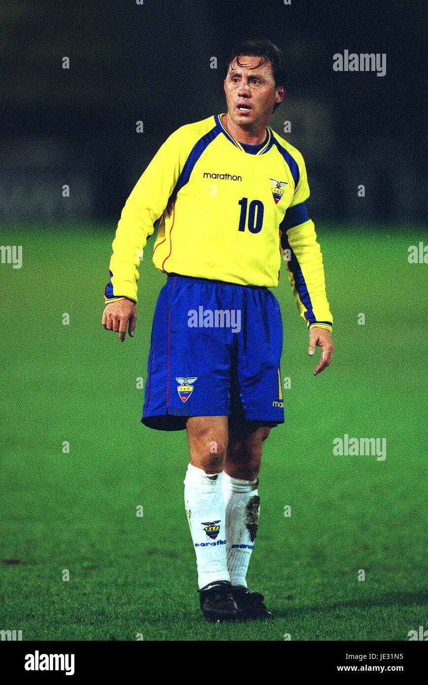 ALEX AGUINAGA ECUADOR FUJI FILM STADIUM BREDA 13 February 2002 Stock ...