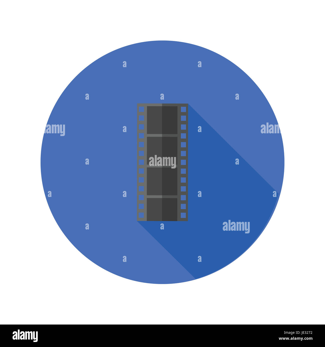 colorful illustration with film strip icon on a white background Stock ...