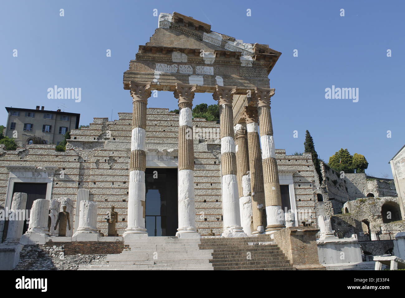 Ruins of the roman temple called Capitolium or Capitoline Temple in ...