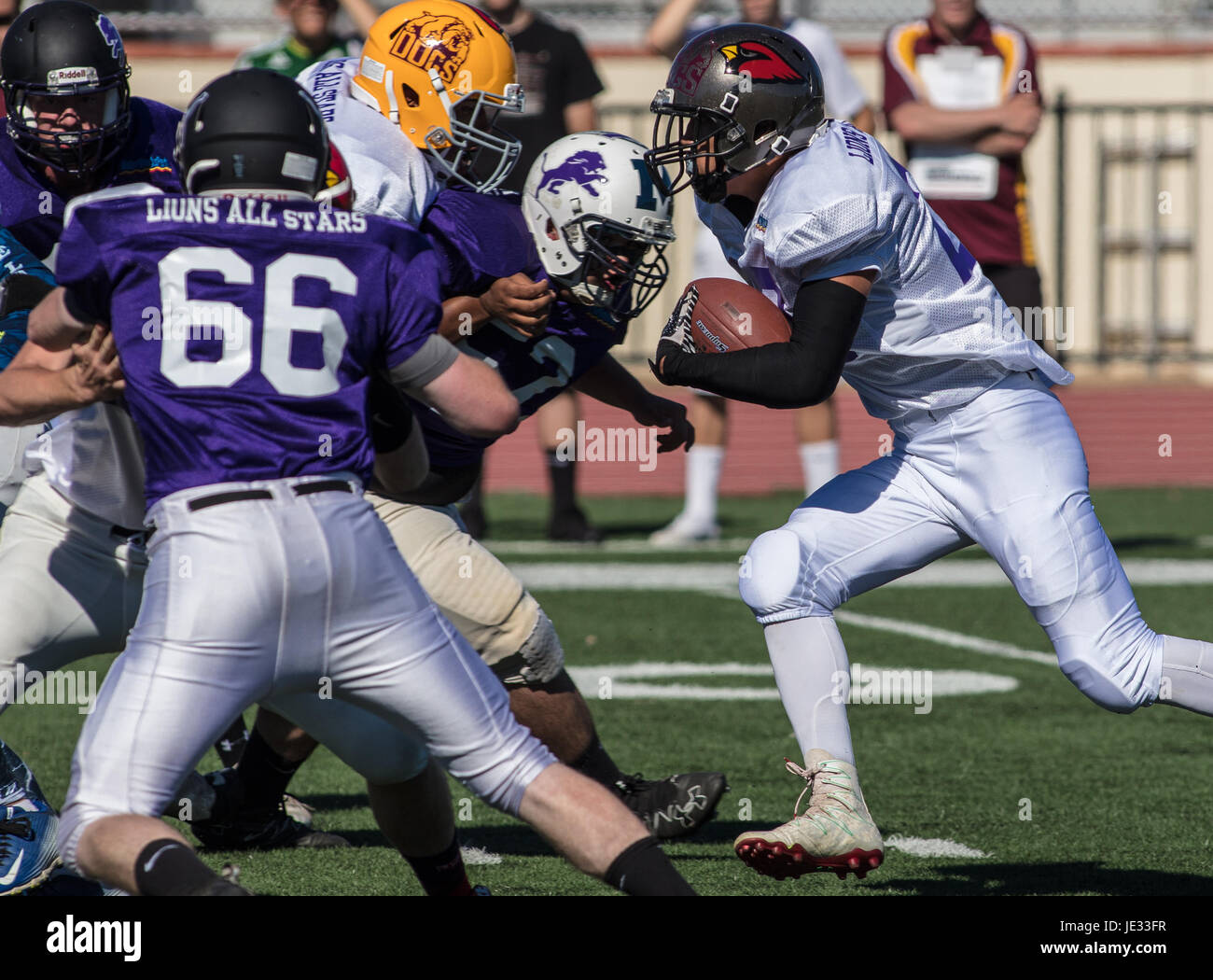 NORCAL Lions Club Football All Stars action in Oroville, California ...