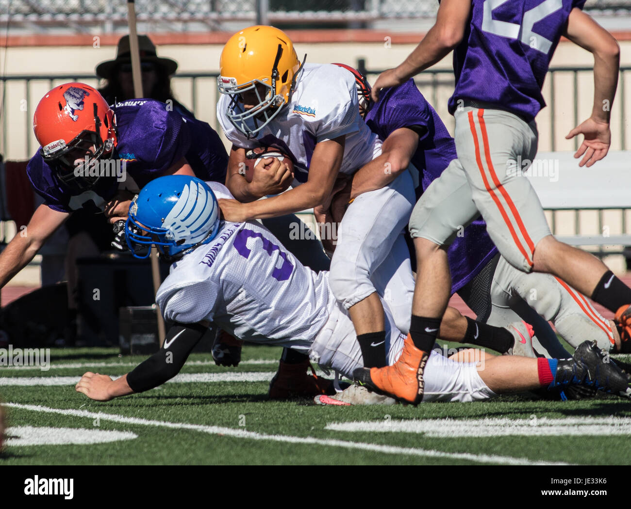 NORCAL Lions Club Football All Stars action in Oroville, California ...