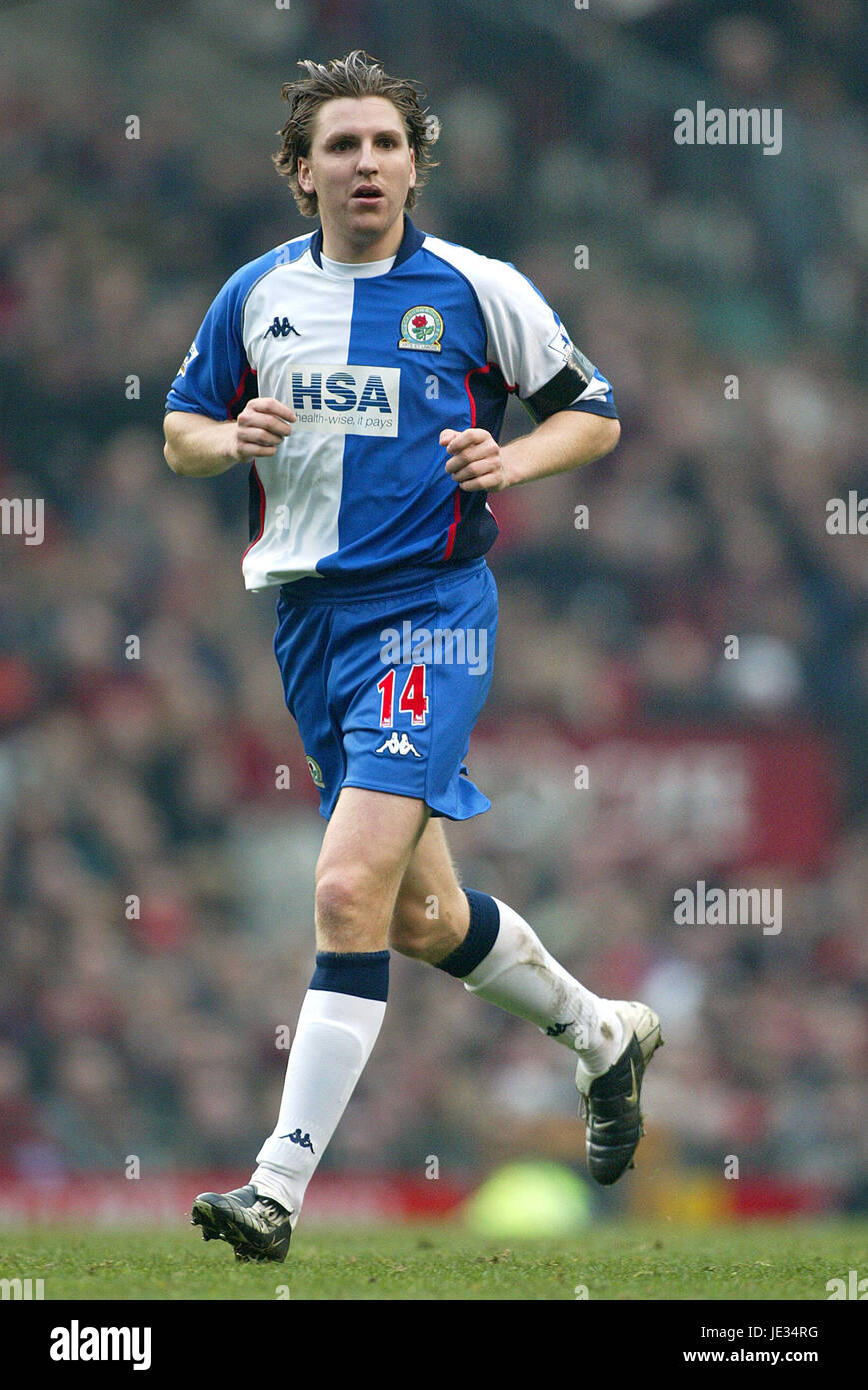 NILS-ERIC JOHANSSON BLACKBURN ROVERS FC MANCHESTER ENGLAND OLD TRAFFORD ...