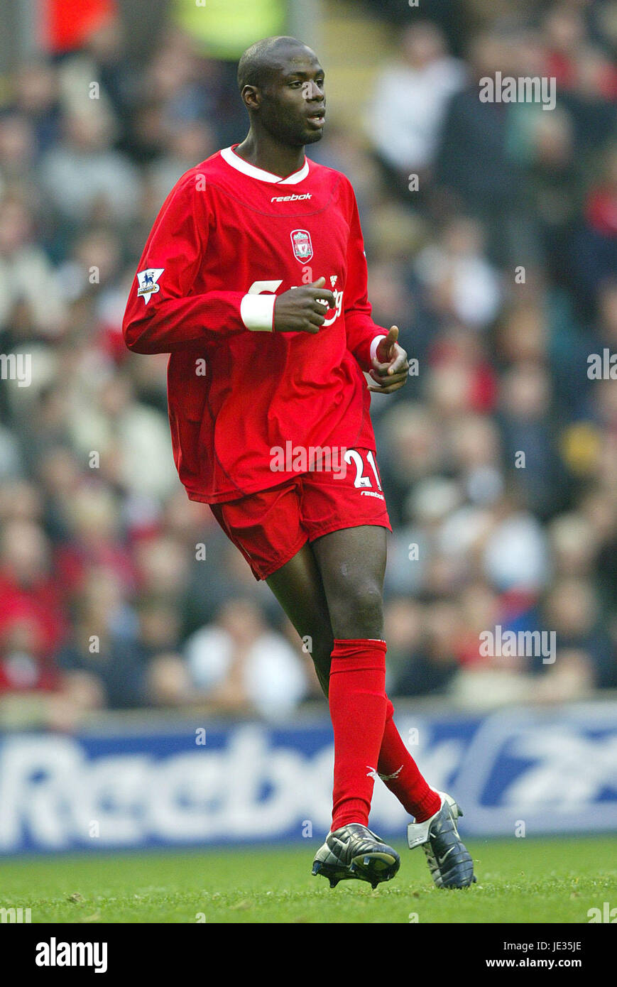DJIMI TRAORE LIVERPOOL FC ANFIELD LIVERPOOL ENGLAND 09 November 2003 ...