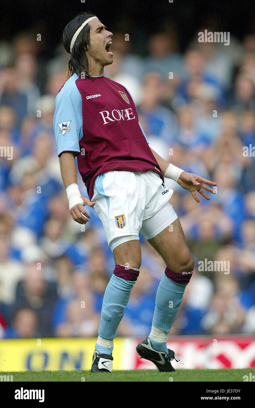 JUAN PABLO ANGEL ASTON VILLA FC STAMFORD BRIDGE CHELSEA LONDON ENGLAND ...
