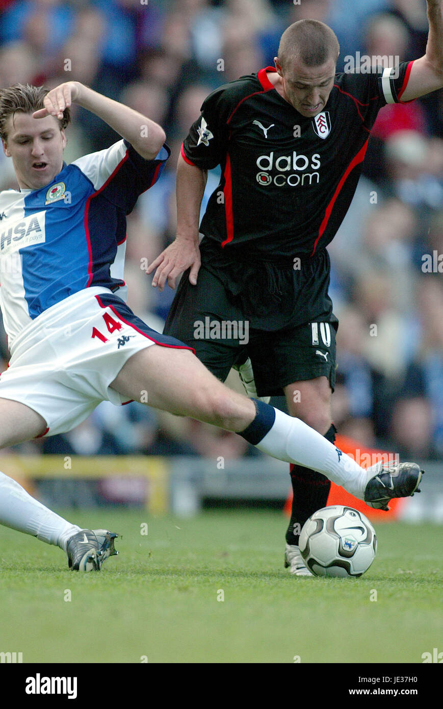 NILS-ERIC JOHANSSON LEE CLARK BLACKBURN ROVERS V FULHAM EWOOD PARK ...