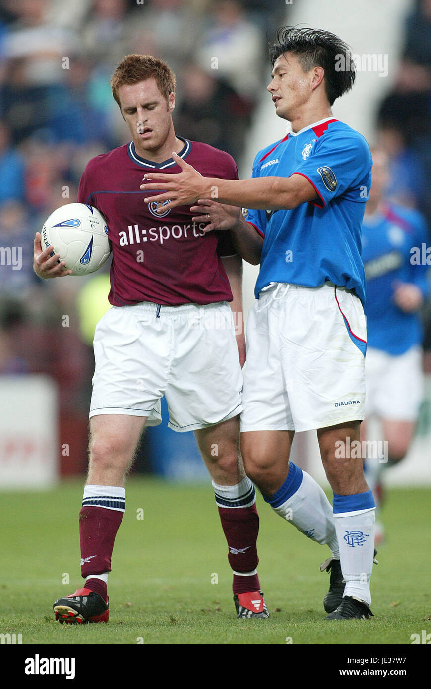 MICHAEL MOLS & ALAN MAYBURY HEARTS V RANGERS FC TYNECASTLE STADIUM ...