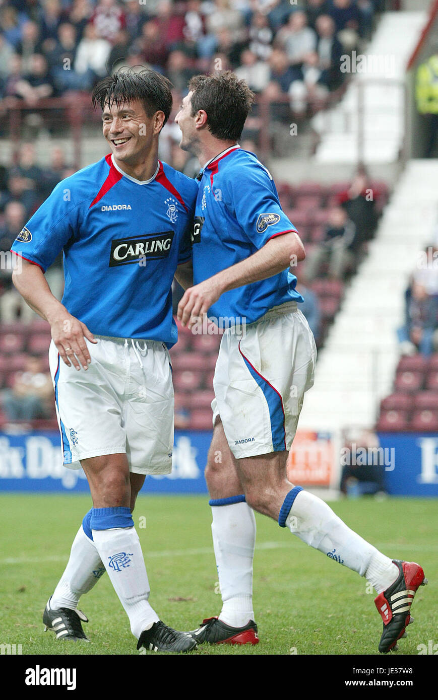 MICHAEL MOLS & SHOTA ARVELADZE GLASGOW RANGERS FC TYNECASTLE STADIUM ...