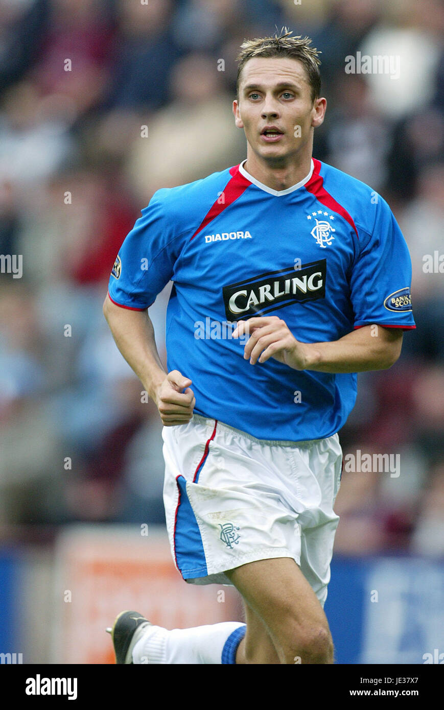 PETER LOVENKRANDS GLASGOW RANGERS FC TYNECASTLE STADIUM EDINBURGH 21 ...